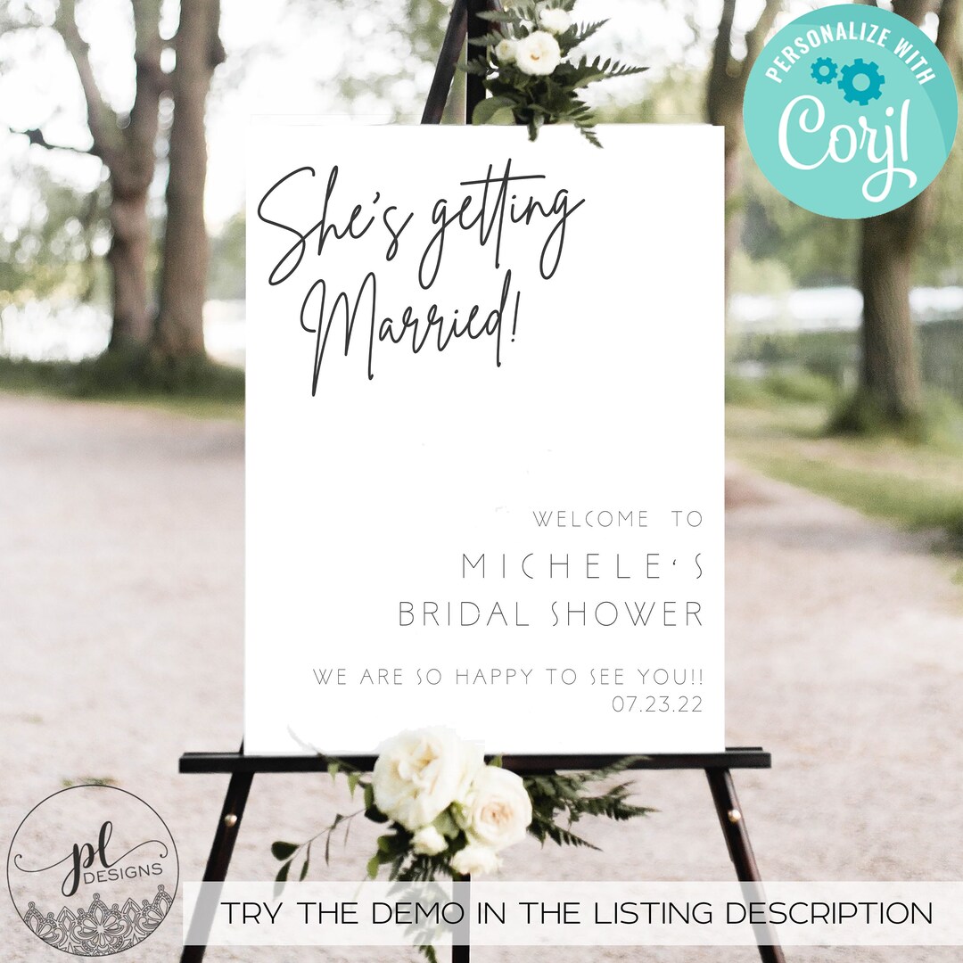 Minimalist Bridal Welcome Sign, Welcome Sign, Modern Bridal Sign ...