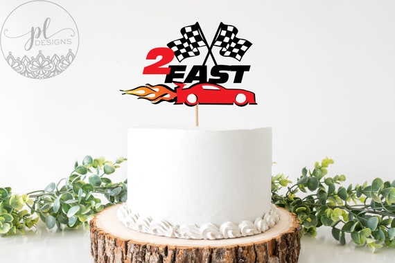 Two Fast Cake Topper Race Car Party 2nd Birthday Race Car - Etsy