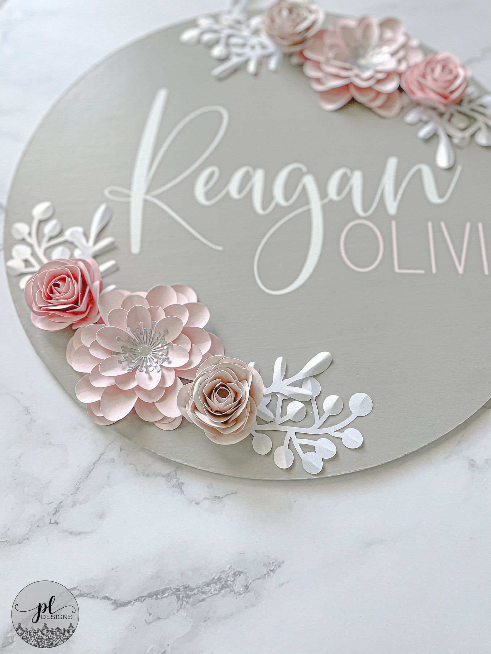 Nursery Name Sign With Flowers Baby Name Sign Child Name - Etsy