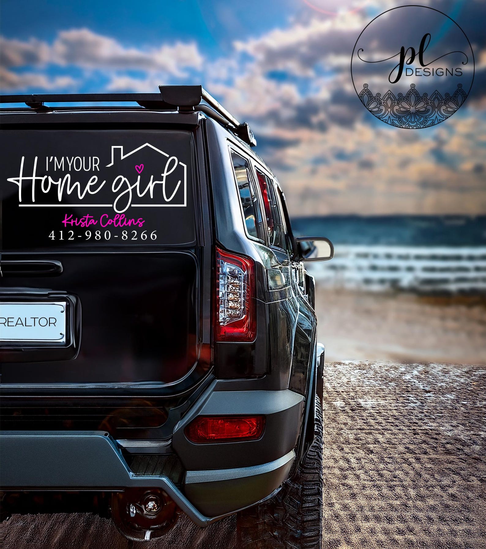 I'm Your Home Girl | Custom Realtor Decal | Realtor Car Window Sticker ...