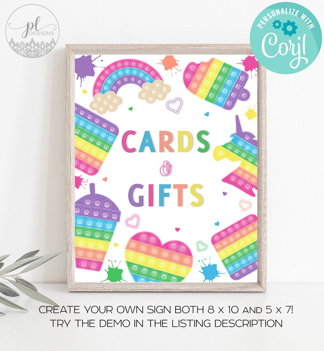 Pop It Party Supplies, Birthday Decorations, Party Signs, Pop It ...