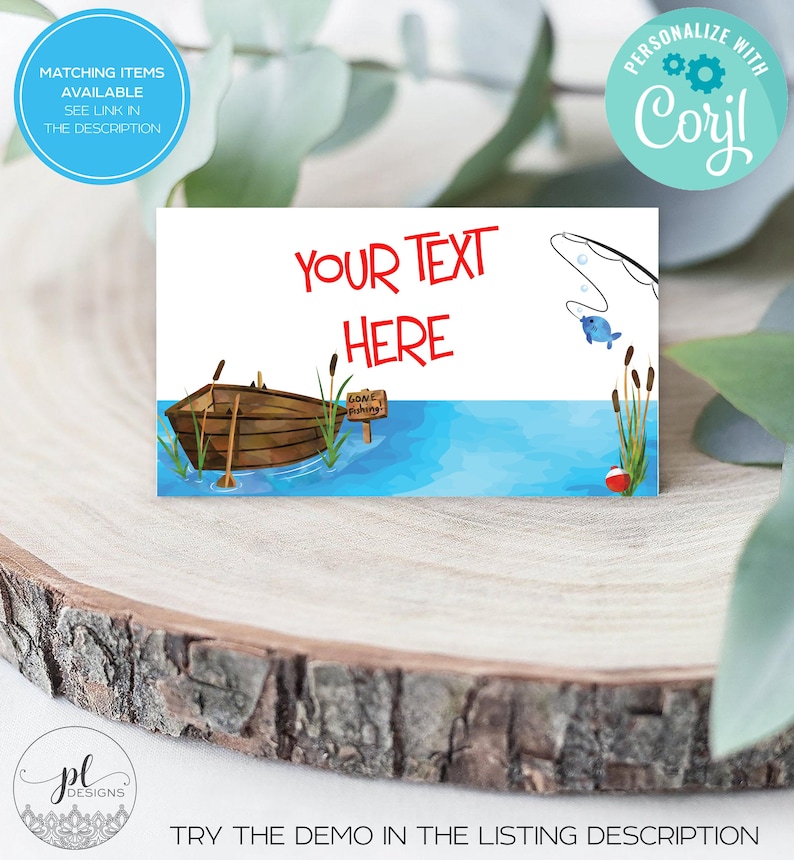 Editable the Big One Food Tent Cards, Fishing Food Tent Card, Place ...