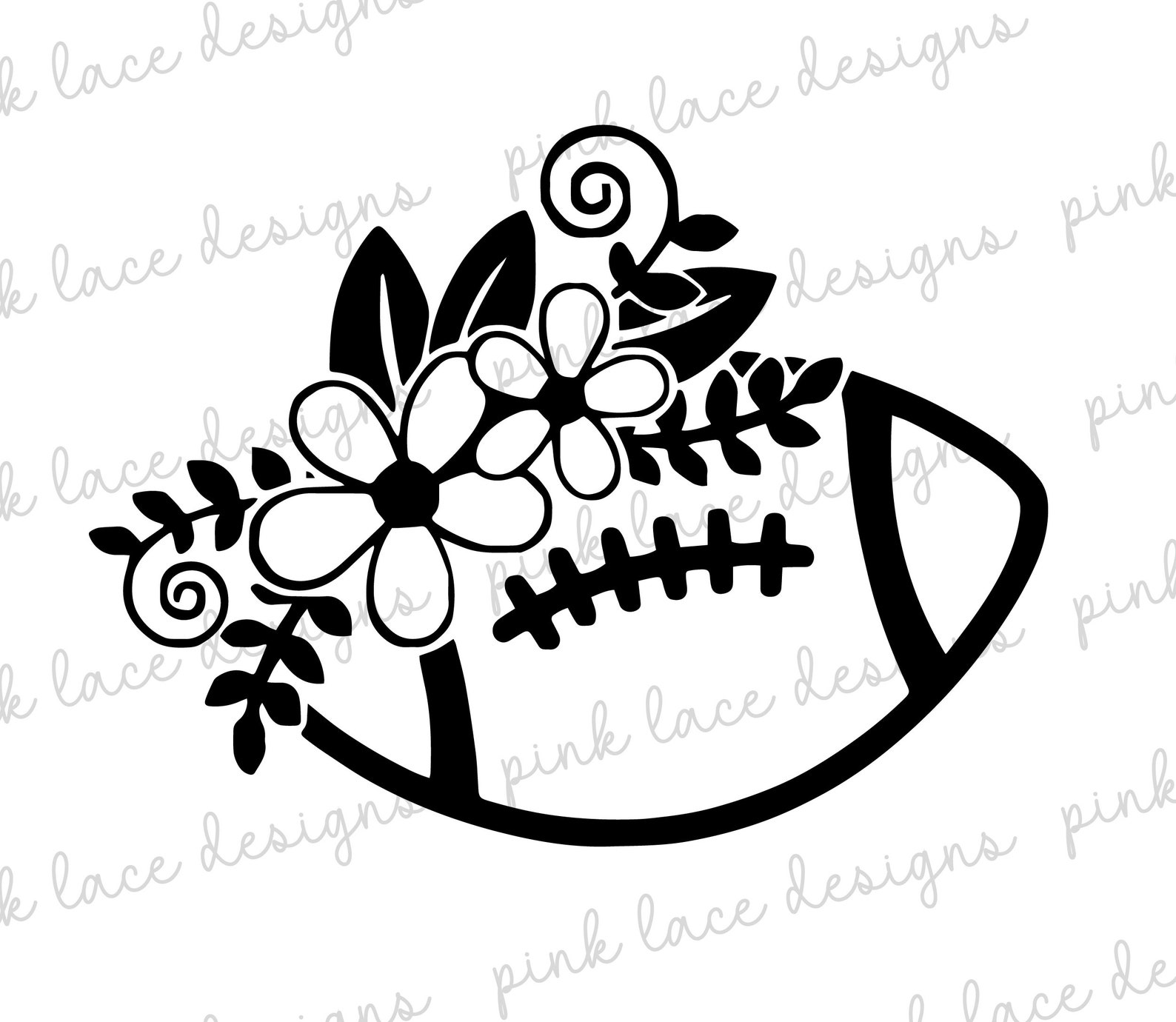 Football Svg, Football Flower, Floral SVG, Svg Files for Cricut, Files ...