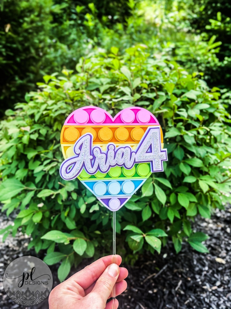 Pop It Birthday Cake Topper, Pop It Decorations, Pop It Centerpieces ...