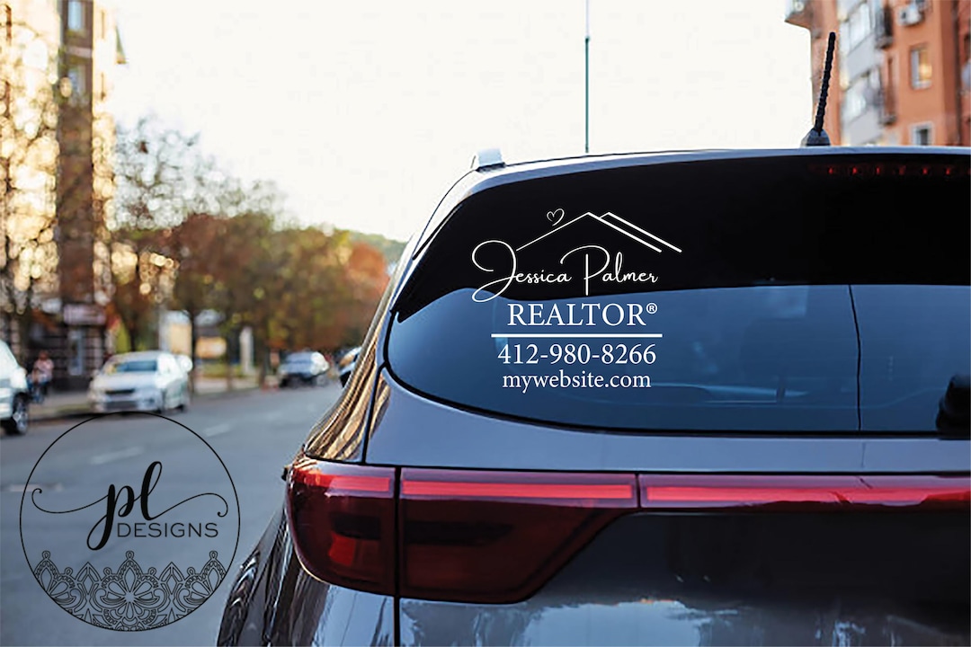 Real Estate Marketing Decal, Custom Realtor Decal, Vinyl Decal for Real ...
