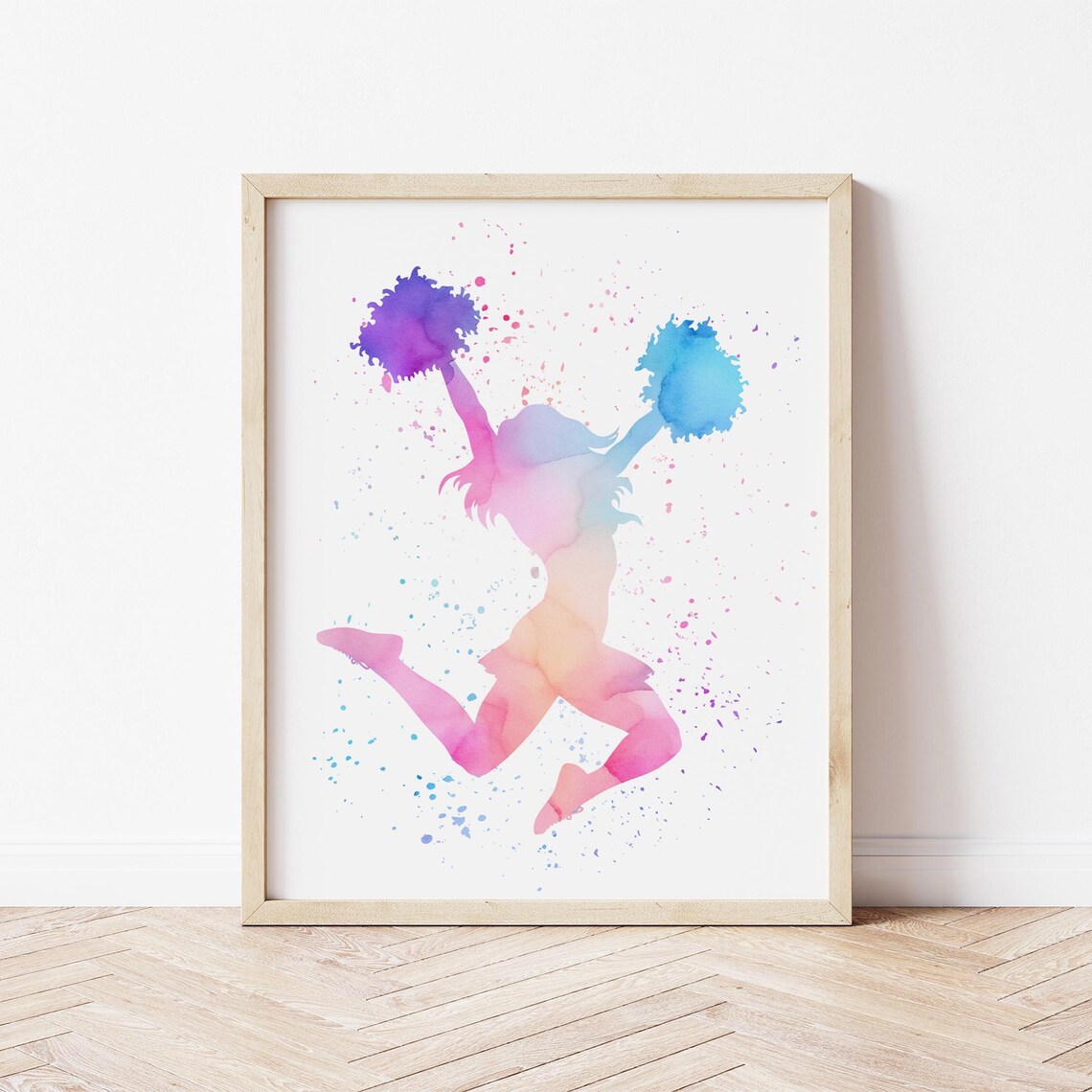 Cheerleading Wall Art, Pastel Rainbow Colored Room Decor, Playroom ...