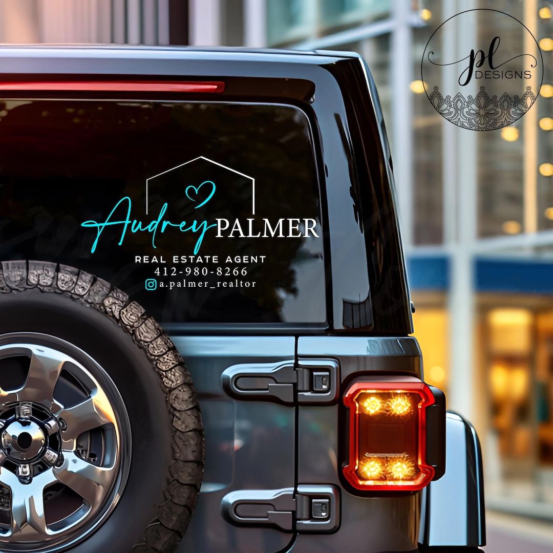 Real Estate Marketing Decal, Realtor Car Decal, Custom Realtor Decal ...