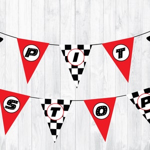 Pit Stop Banner, Two Fast, Race Car Party 2nd Birthday Race Car Party ...
