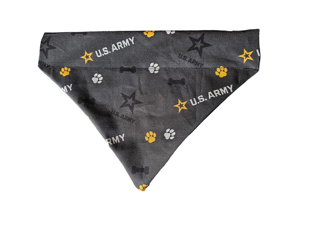United States Army Paw Prints Over the Collar Bandana That Fits Onto ...