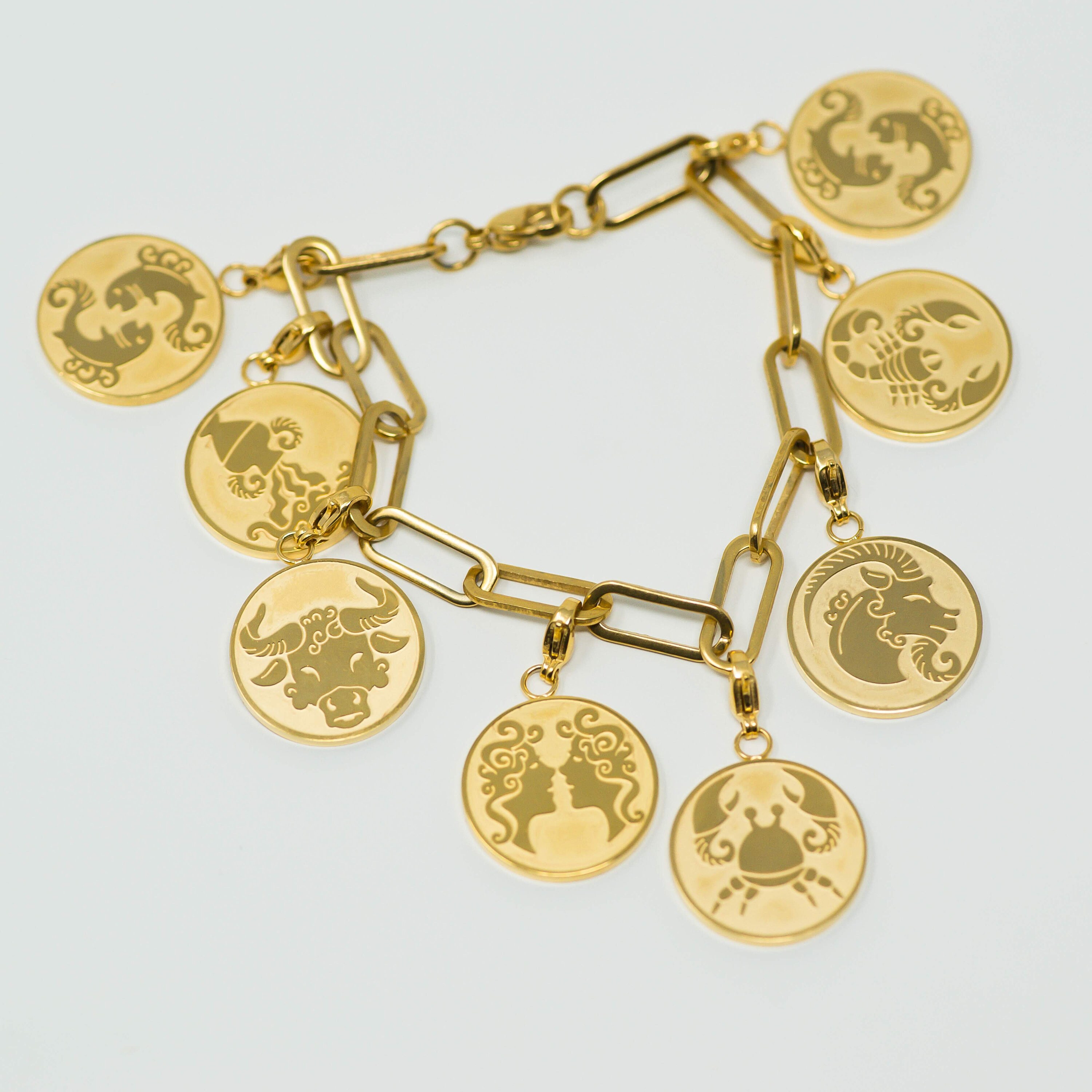 Cancer Gold Coin Medallion Necklace Zodiac Jewelry - Etsy