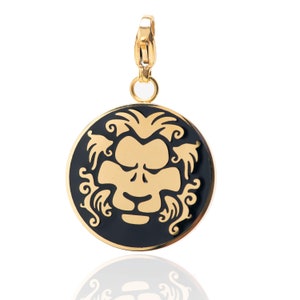 Leo Gold Coin Medallion for Necklace or Bracelet Zodiac - Etsy