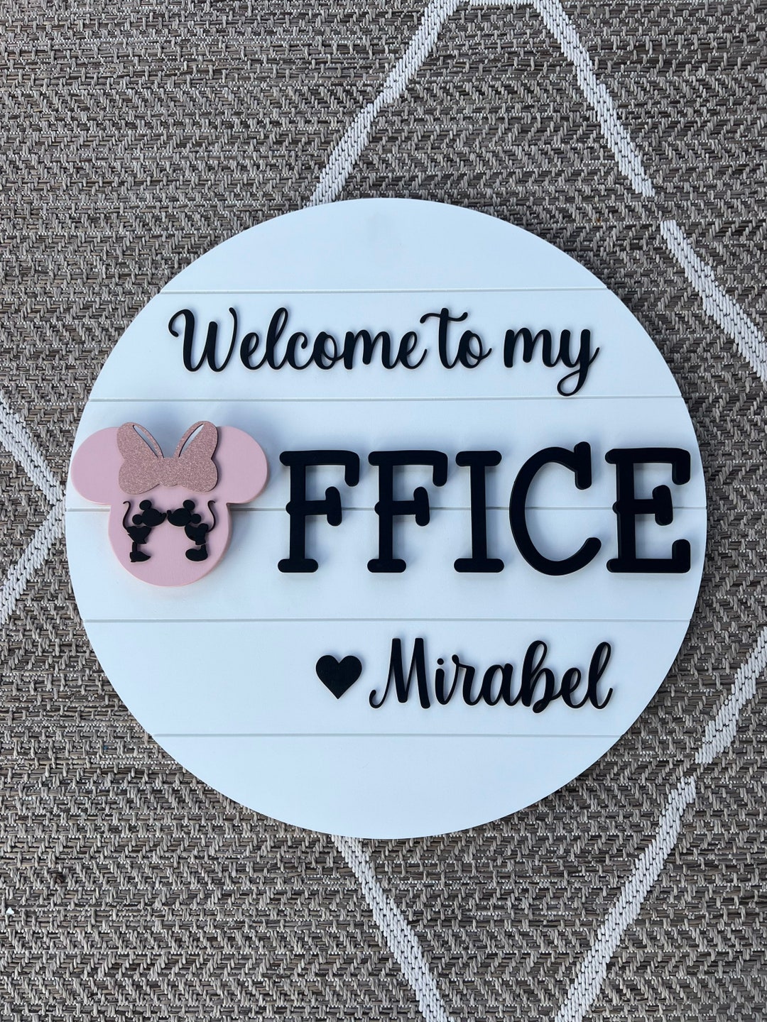 Interchangeable Mouse Head Office Sign: Personalized Holiday Decor - Etsy