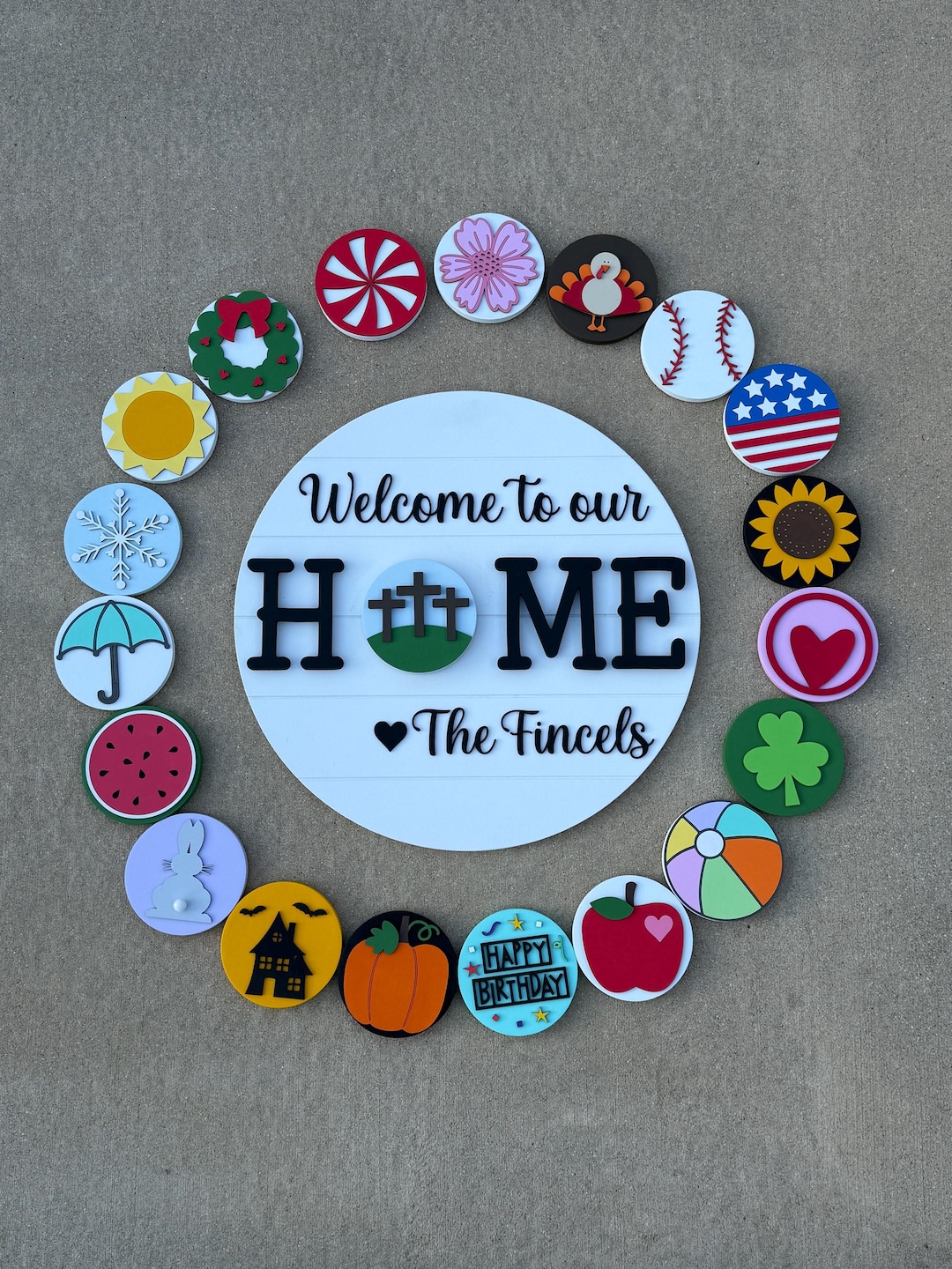 Interchangeable HOME Sign. Welcome to Our Home - Etsy