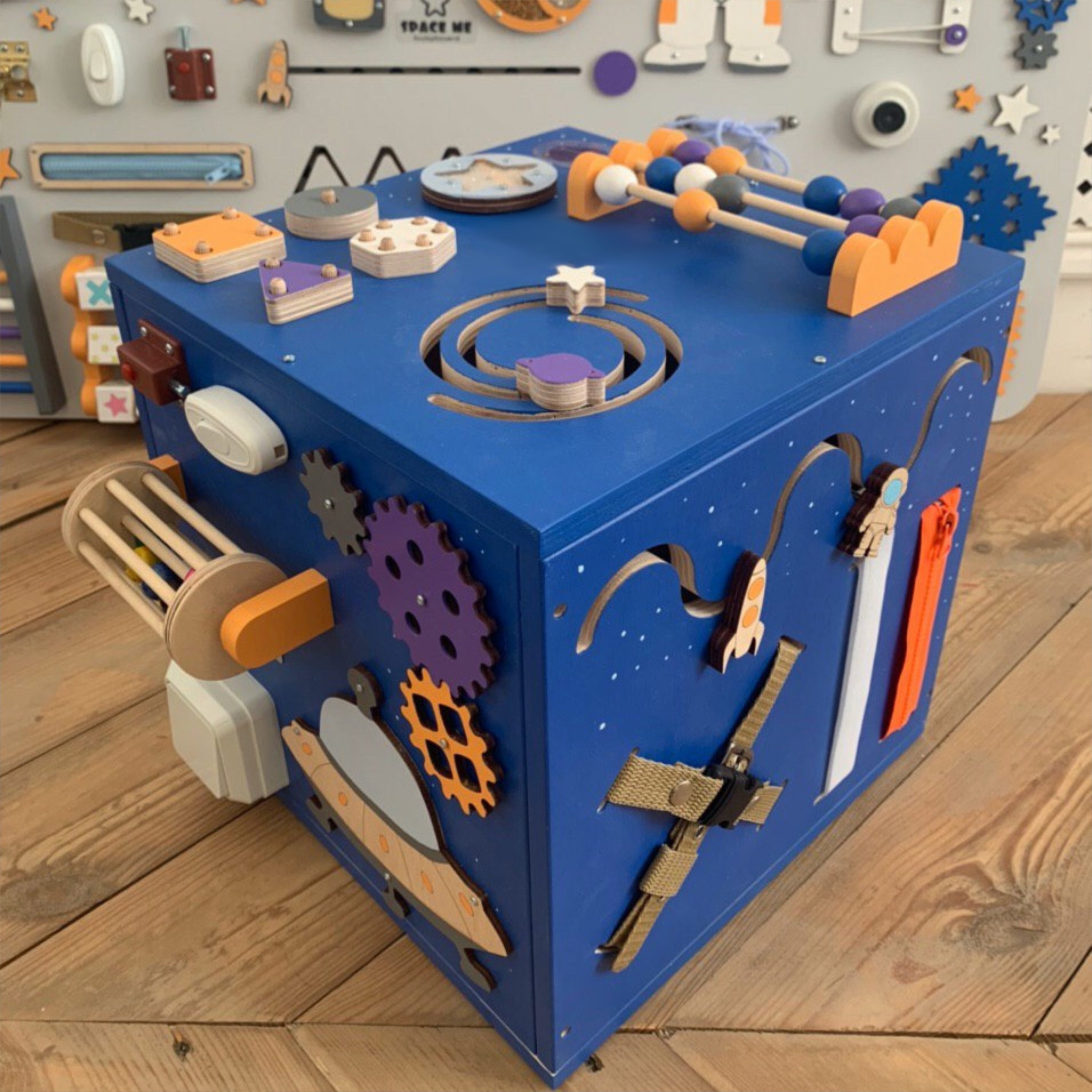 Busy board busy cube activity cube sensory board | Etsy