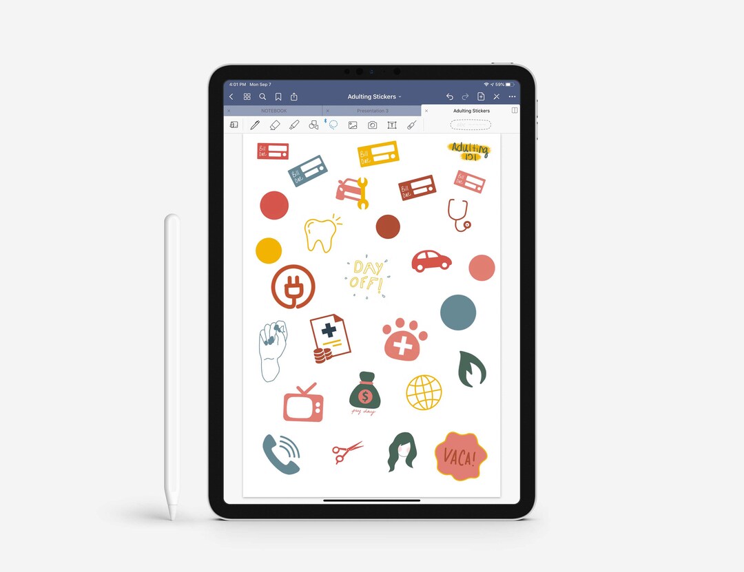 Digital Goodnotes Stickers Adulting Bills Appointments Digital File ...