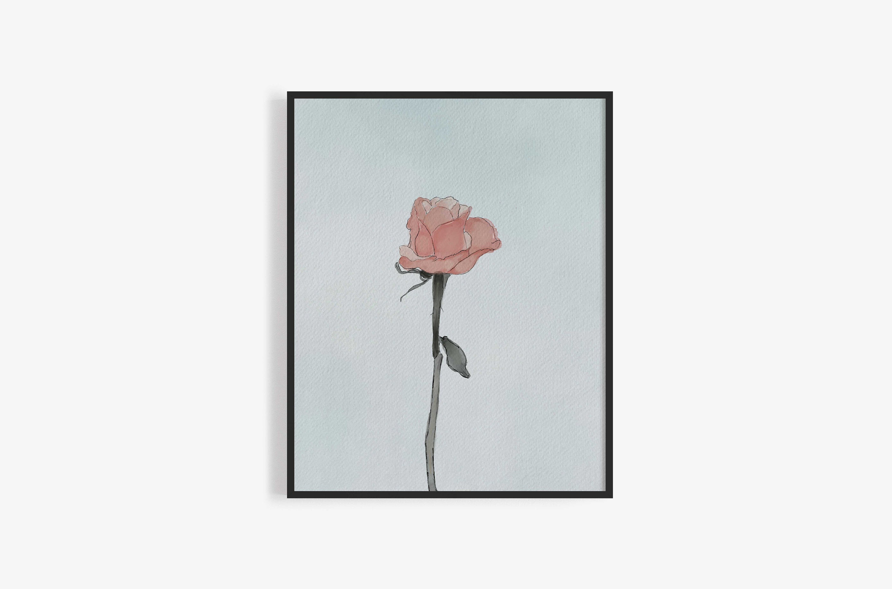 90s Rose Print 1990s Flower Digital Art Print Instant Download - Etsy