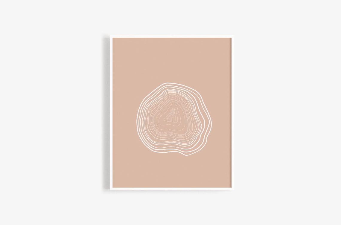 Geode Paintings Set of 3 Minimal Line Art Bohemian Digital - Etsy