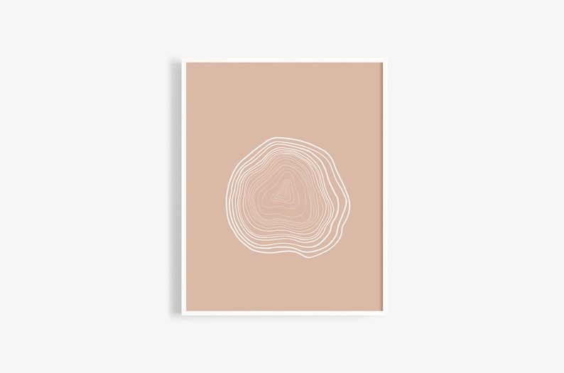 Geode Paintings Set of 3 Minimal Line Art Bohemian Digital - Etsy