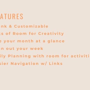 Undated Yearly Digital Planner Index Month Day Week Vision Board ...