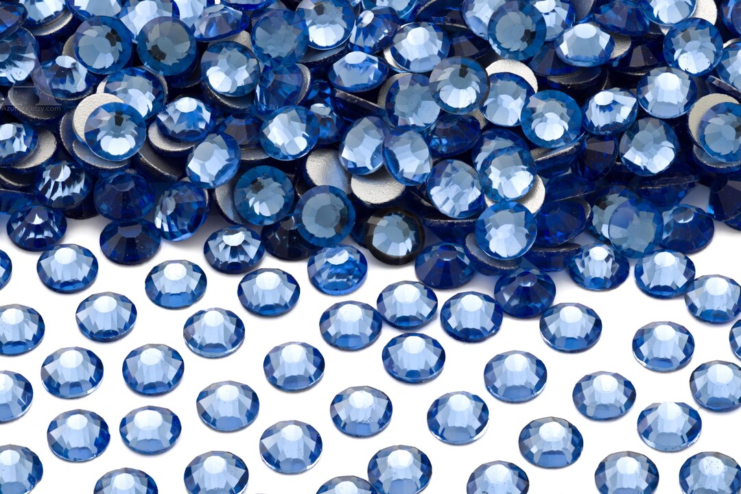 Light Sapphire Non-hotfix Flatback Glass Rhinestones for Embellishments ...