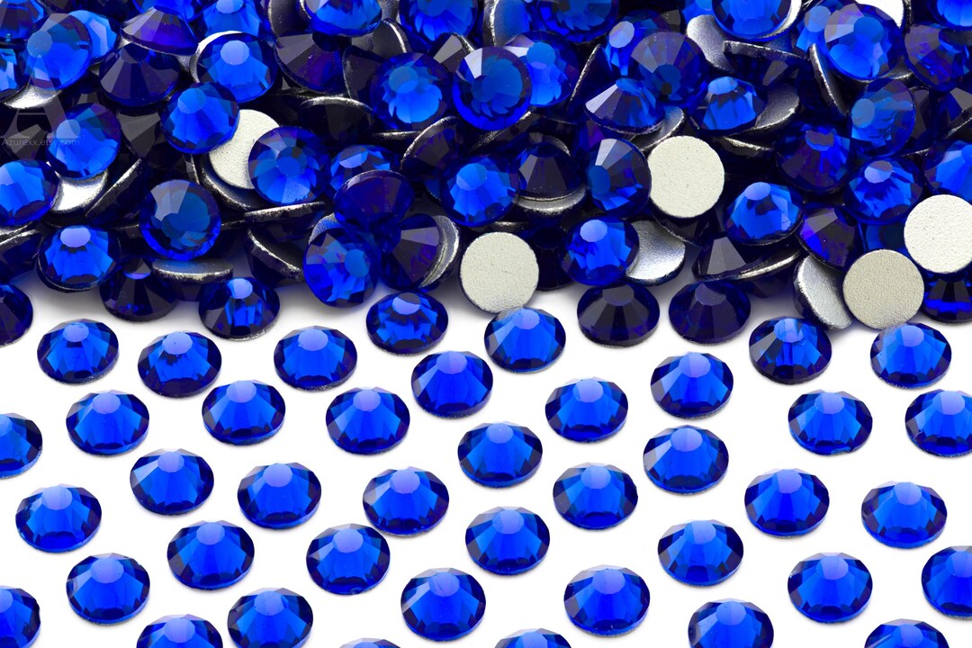 Sapphire Non-hotfix Flatback Glass Rhinestones for Embellishments 1.6 ...