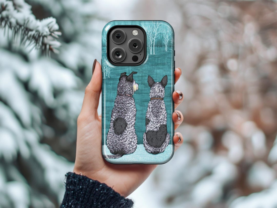 Blue Heeler Dog iPhone Case, Australian Cattle Dogs, Magsafe Tough Case ...