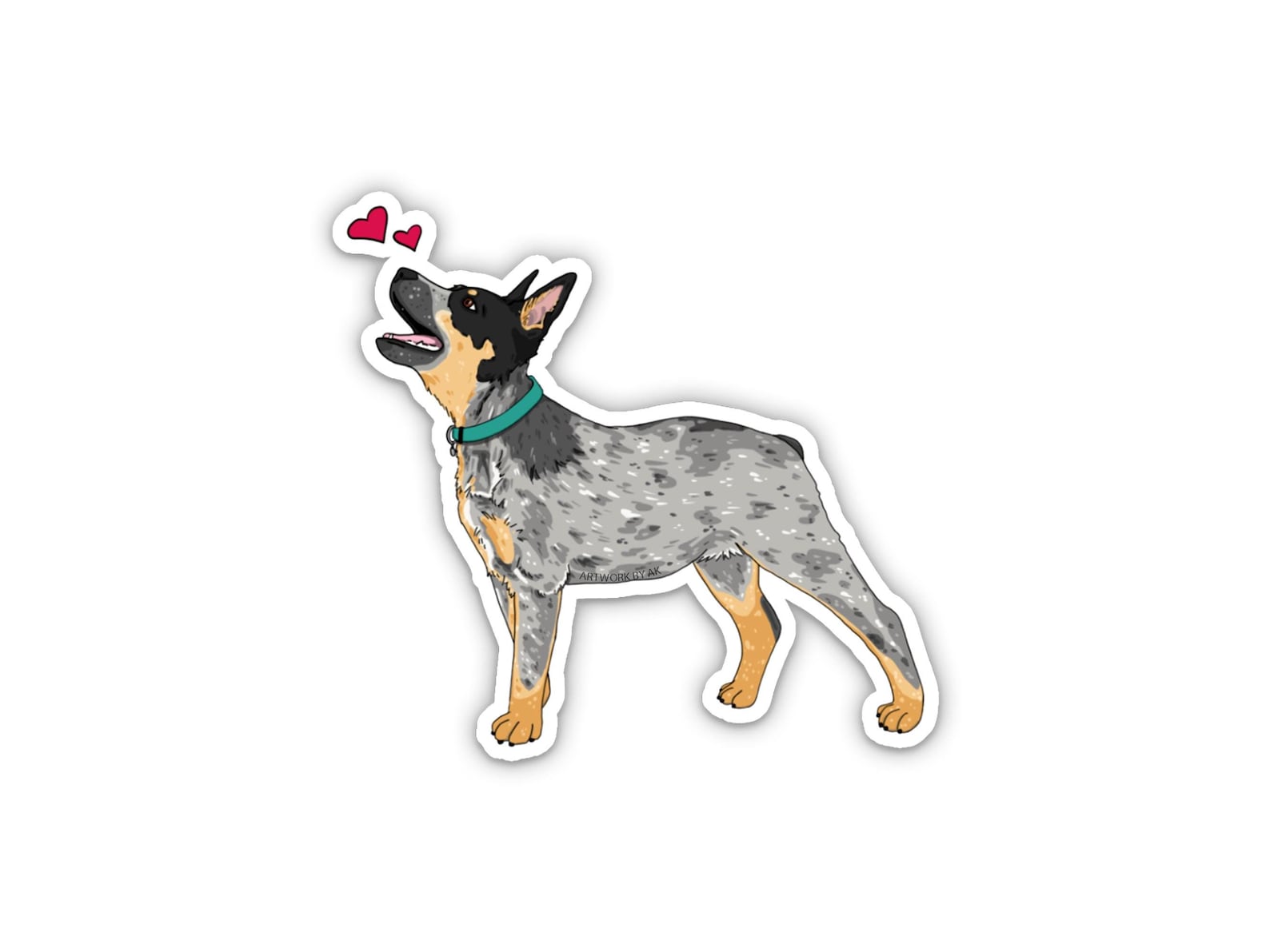 WEATHERPROOF Cattle Dogs, Blue Heeler, 3-inch Vinyl Decal Sticker "look ...