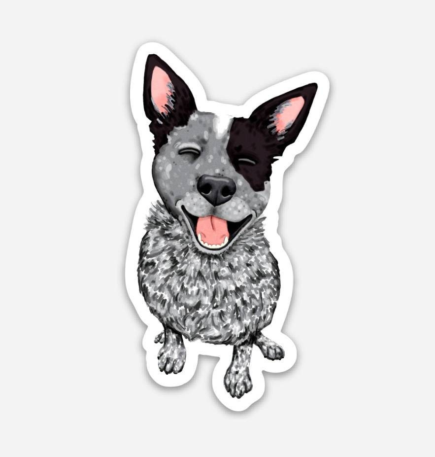 Stickers WEATHERPROOF Cattle Dogs 3-inch Vinyl Decal Sticker Blue ...