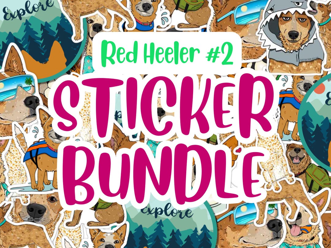 WEATHERPROOF Cattle Dogs, Red Heeler, Decal Stickers, Sticker Bundle 2 ...