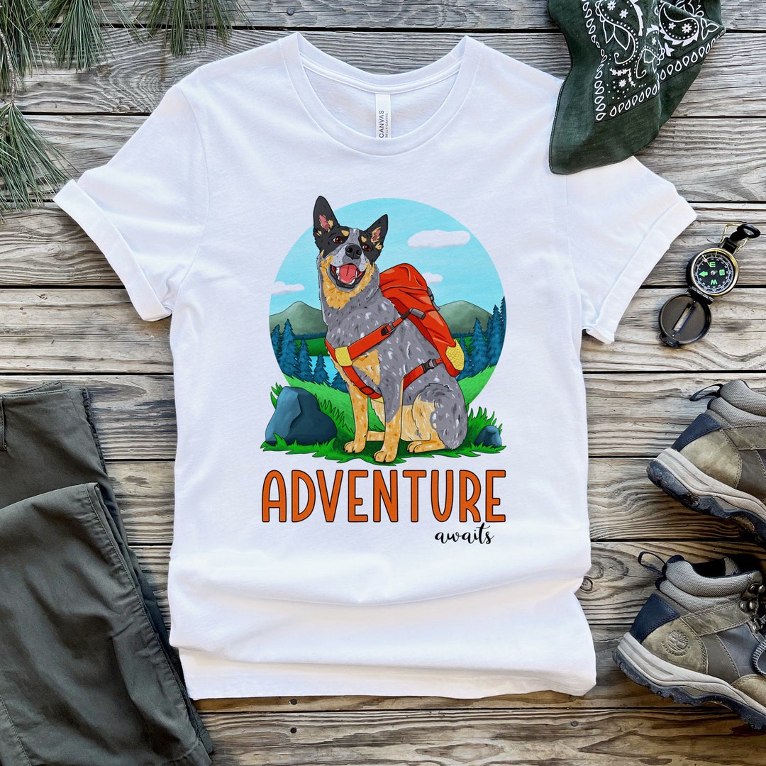 Adventure Awaits, Blue Heeler Double Mask, Cattle Dog Unisex T-shirt - Etsy