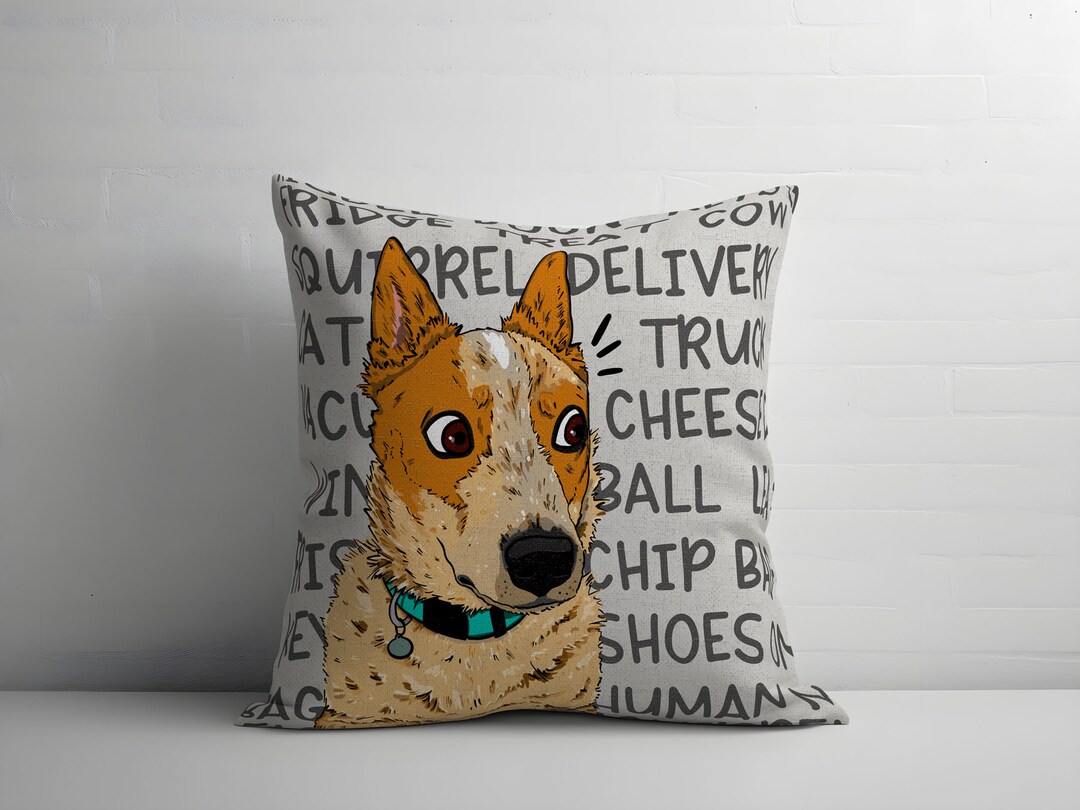 Funny Red Heeler, ACD Mind Reactions, Dog Side Eye, 18 X 18, 22 X 22 ...