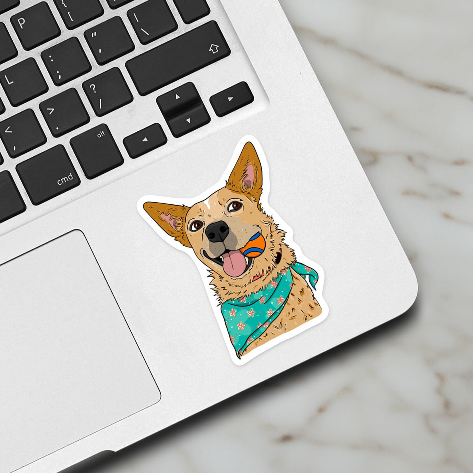 WEATHERPROOF Cattle Dogs, Red Heeler, 3-inch Vinyl Decal Sticker "ball ...