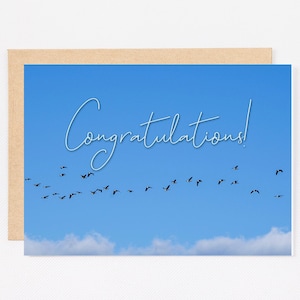 Printable Congratulations Card, 5x7, Geese, Birds, Sky - Etsy