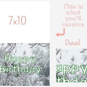 Printable Snow Birthday Card, Winter Birthday, Snow, Trees, Nature ...