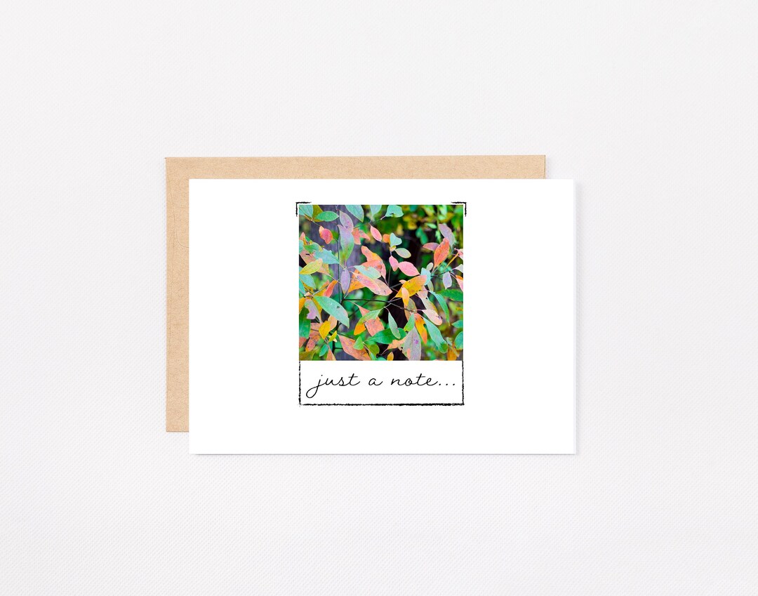 Printable Just a Note Colorful Autumn Trees Note Card, 5x7 - Etsy