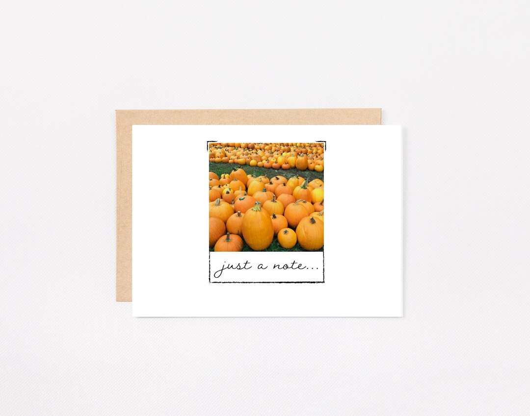 Printable Just a Note Pumpkins Photo Note Card, 5x7 - Etsy