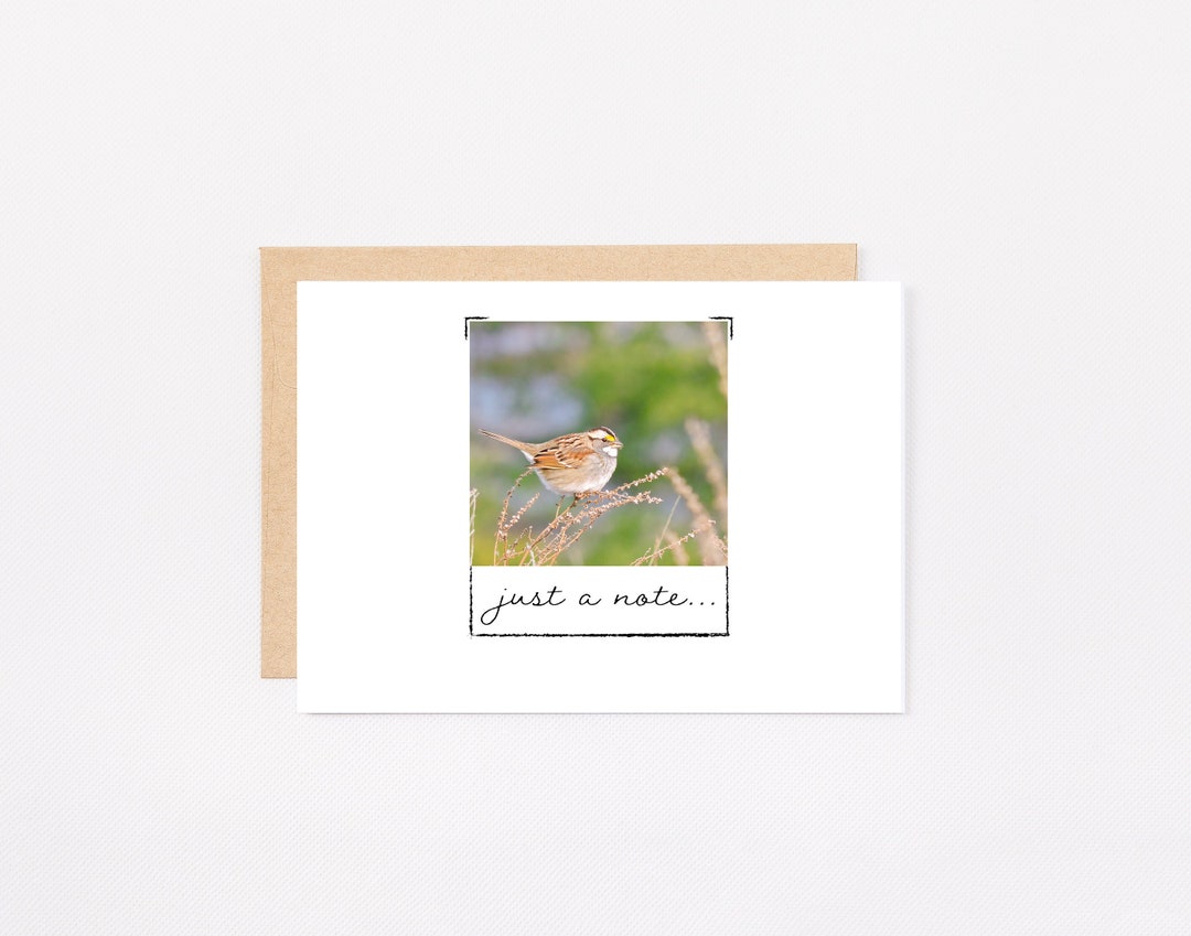 Printable Just a Note Sparrow Note Card, 5x7 - Etsy