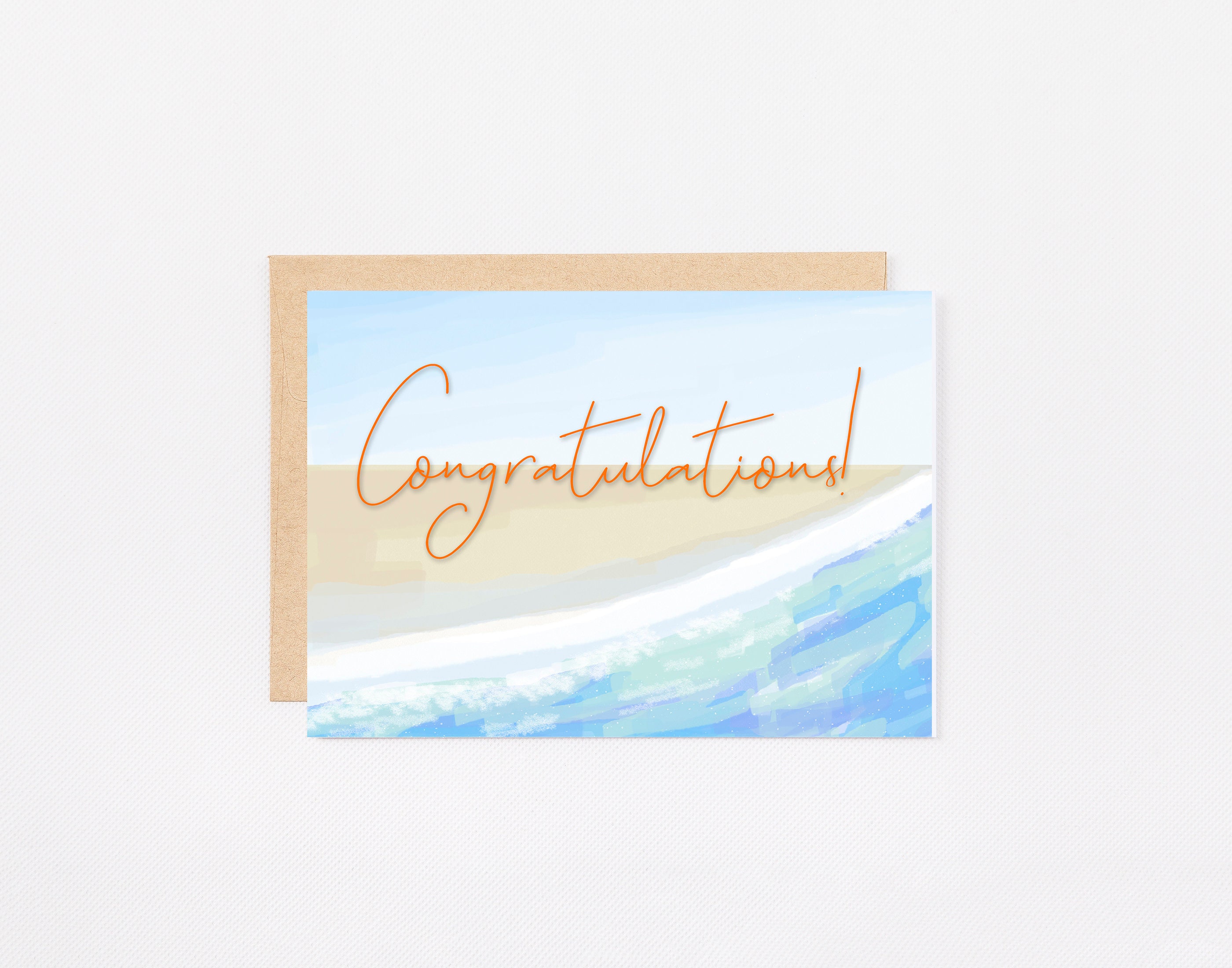 Printable Congratulations Card, Beach, Ocean, Graduation, Summer ...