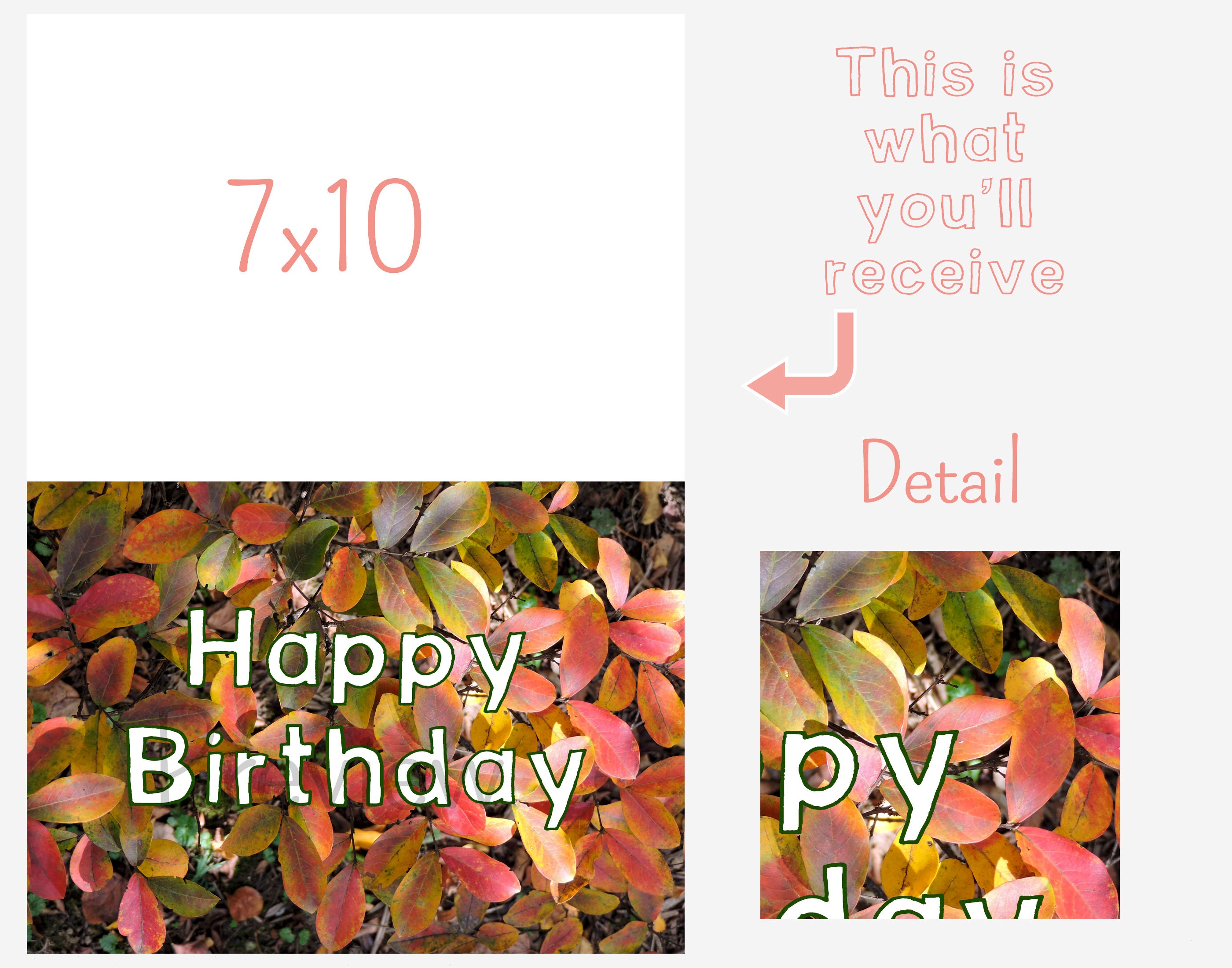 Printable Autumn Birthday Card, Fall, Leaves, 5x7 - Etsy