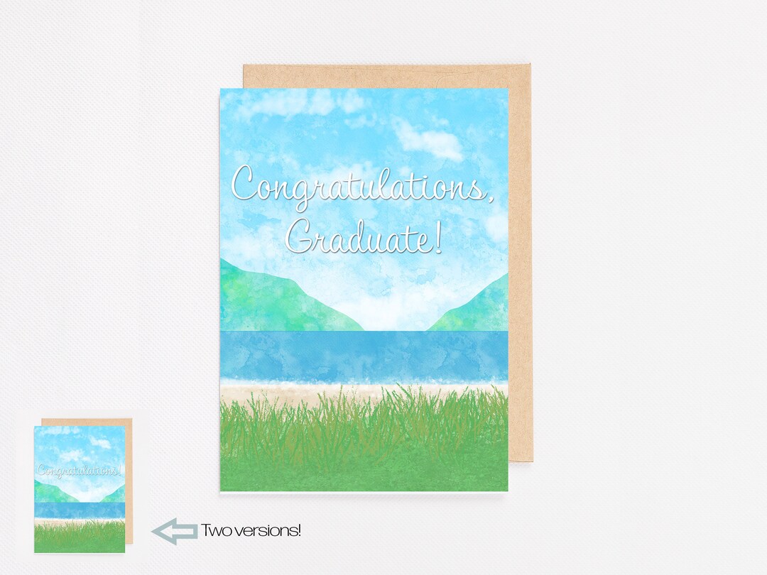 Printable 5x7 Graduation Card, Congratulations Graduate Card - Etsy