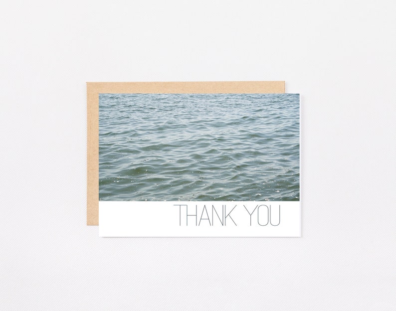 Printable Minimal Water Thank You Card, 5x7 - Etsy