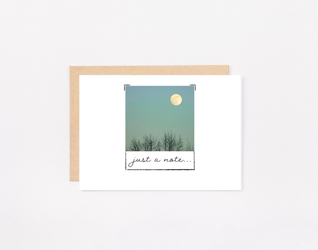 Printable Just a Note Moon Photo Note Card, 5x7 - Etsy