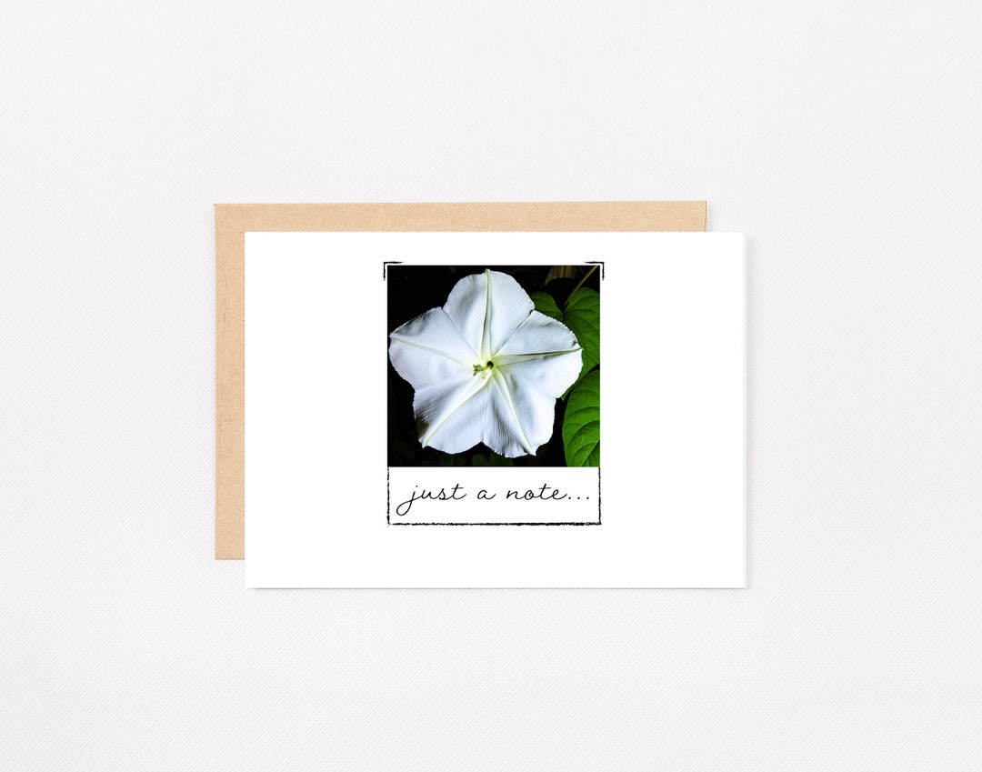 Printable Just a Note Moonflower Note Card, 5x7 - Etsy
