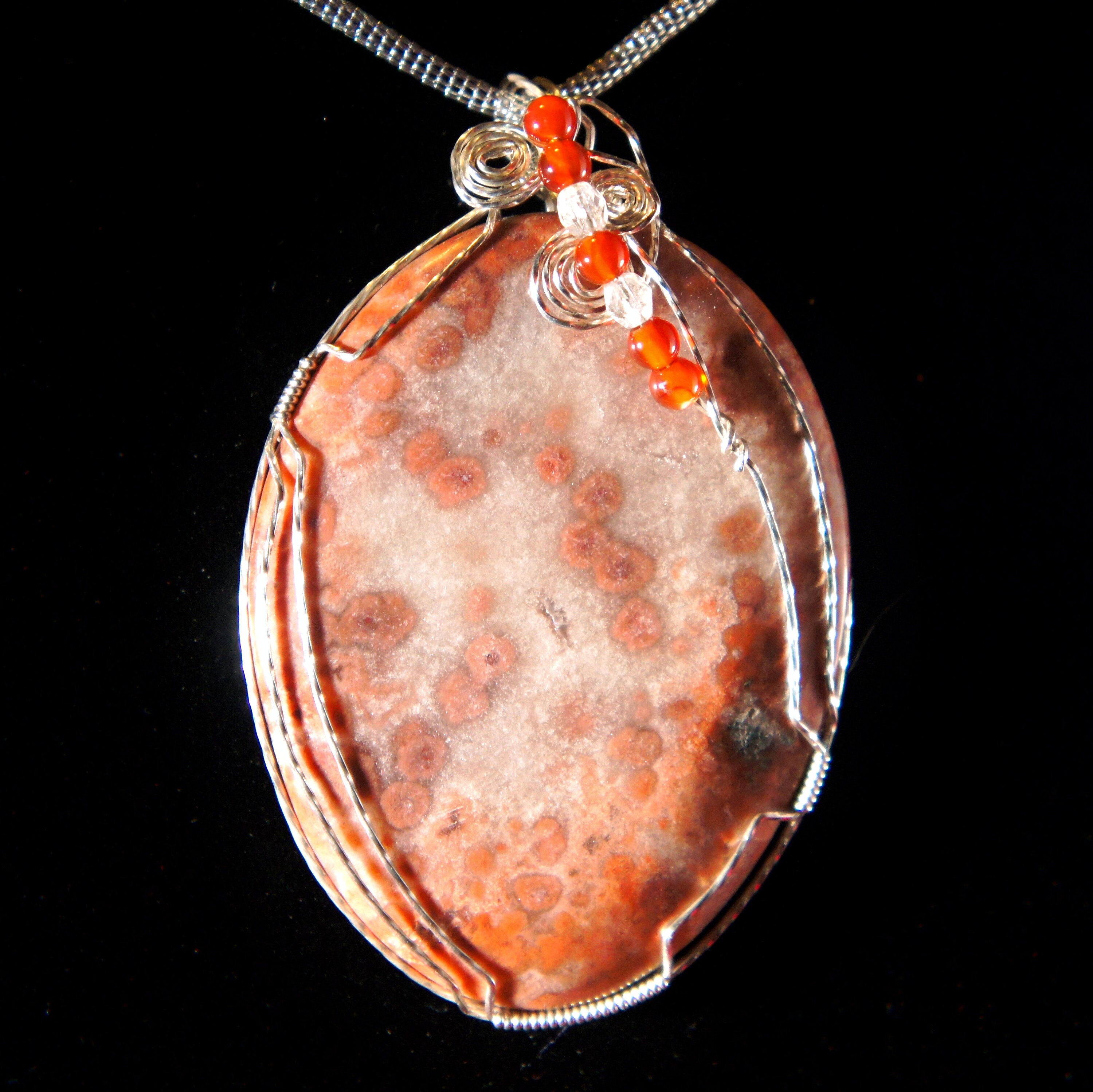 Agate With Orbs Necklace - Etsy