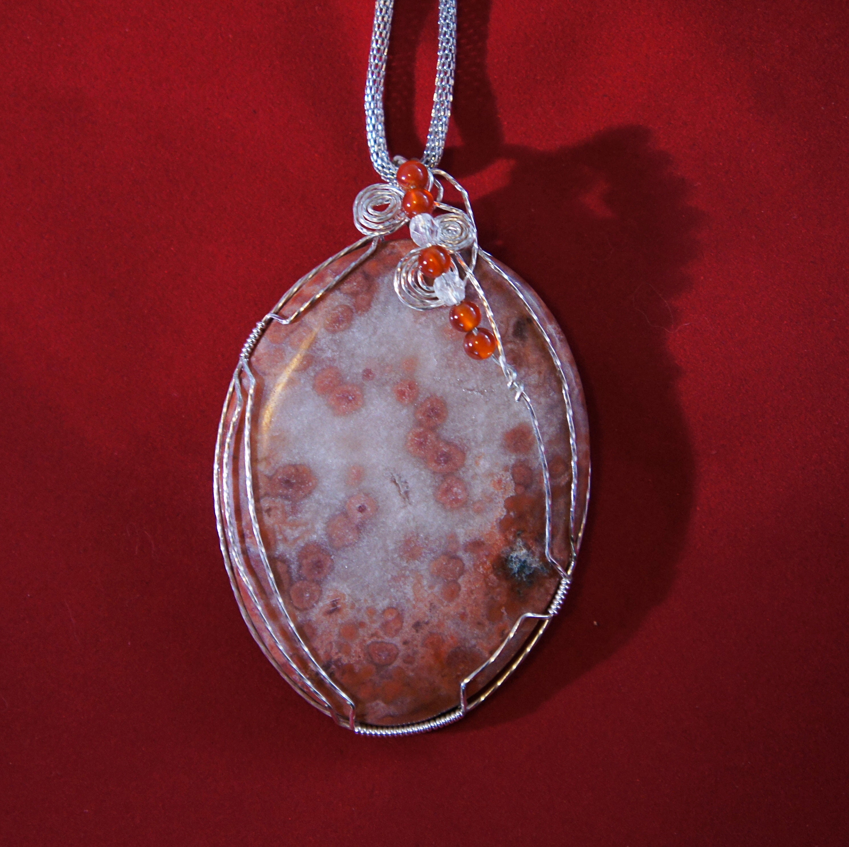 Agate With Orbs Necklace - Etsy