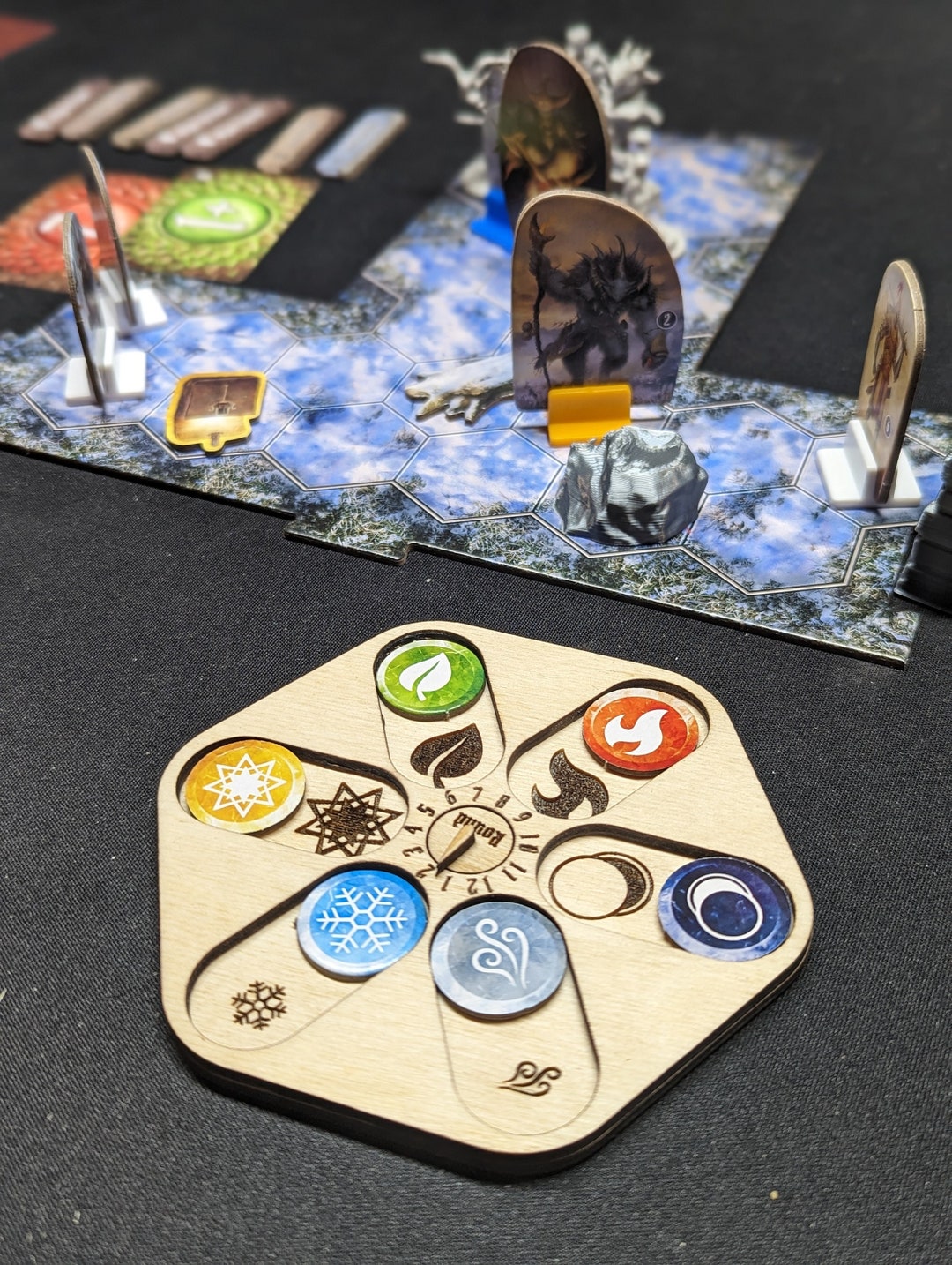 Gloomhaven Element Tracker - Frosthaven - Jaws of the Lion - Wood ...