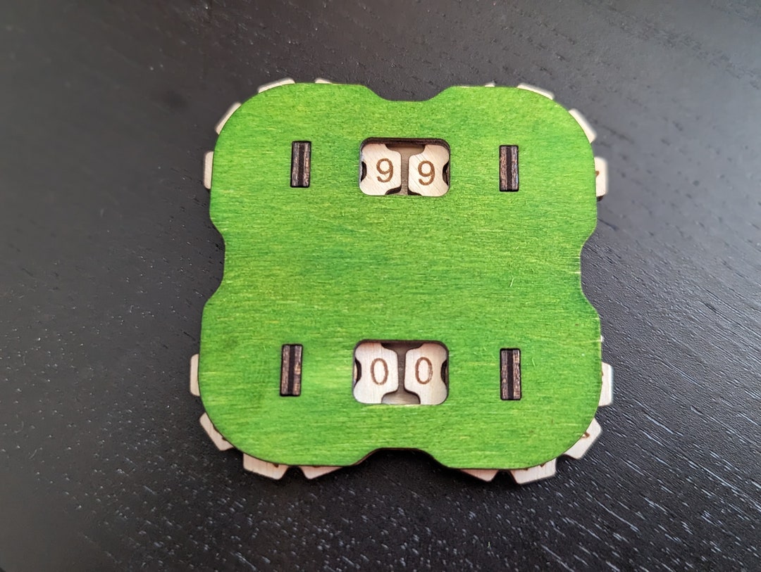 Dual Wood Health Counters 0-99 - Life Counter - HP Tracker for D&D ...