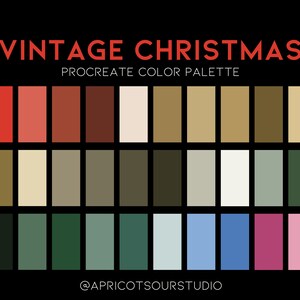 Vintage Christmas Procreate Color Palette - Etsy