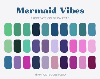 Summer Procreate Mermaid Color Palette Mini - Etsy