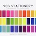 90s Stationery Procreate Color Palette - Etsy